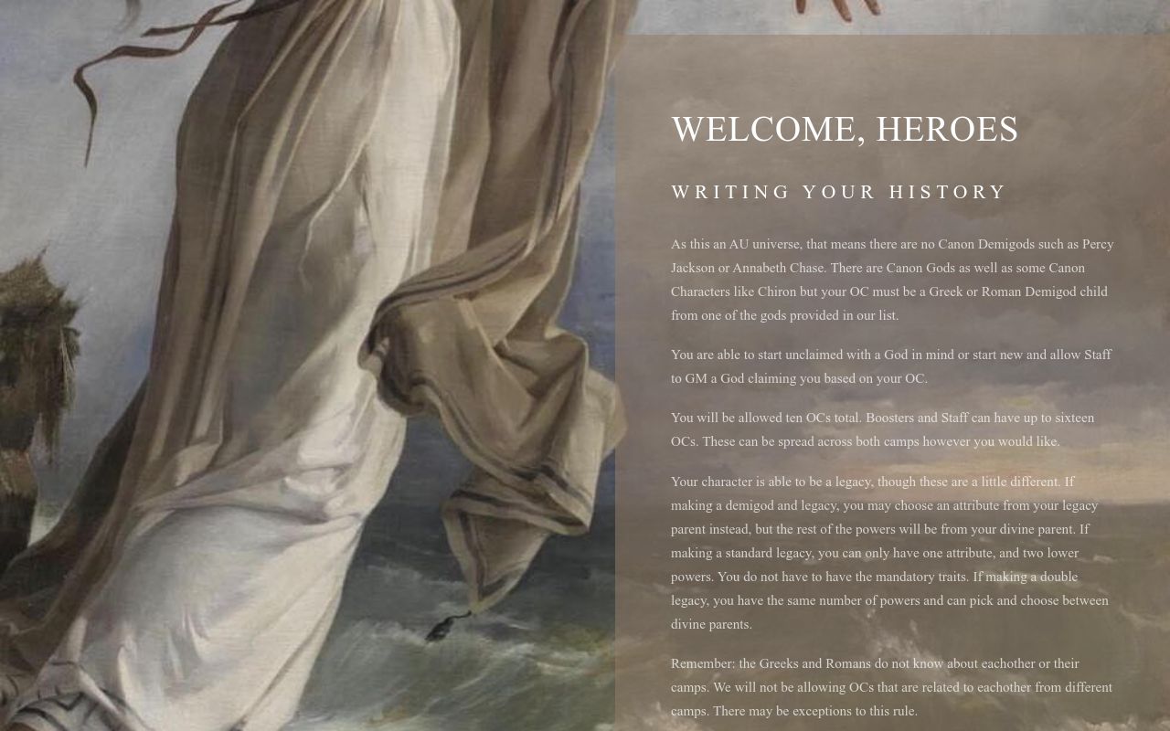 CHARACTER GUIDELINES!